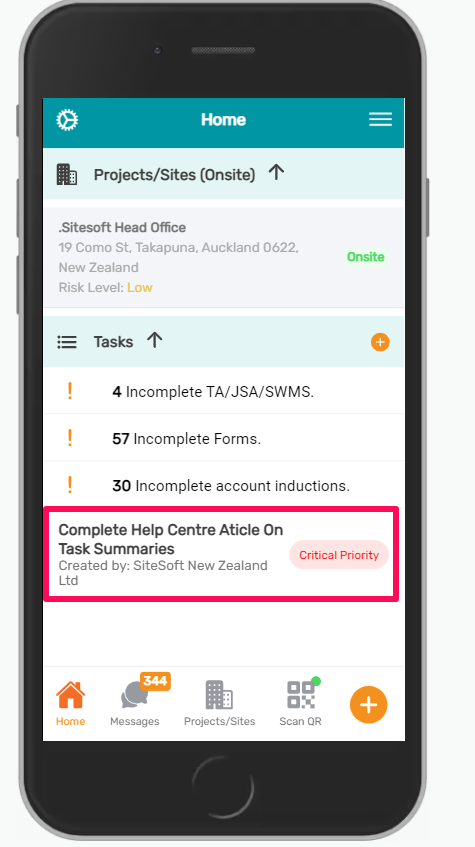 Incomplete Task Summary Notifications